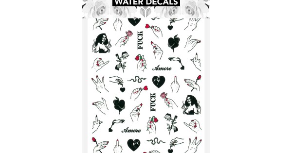 Amore N1478 Water Decals | Abstract